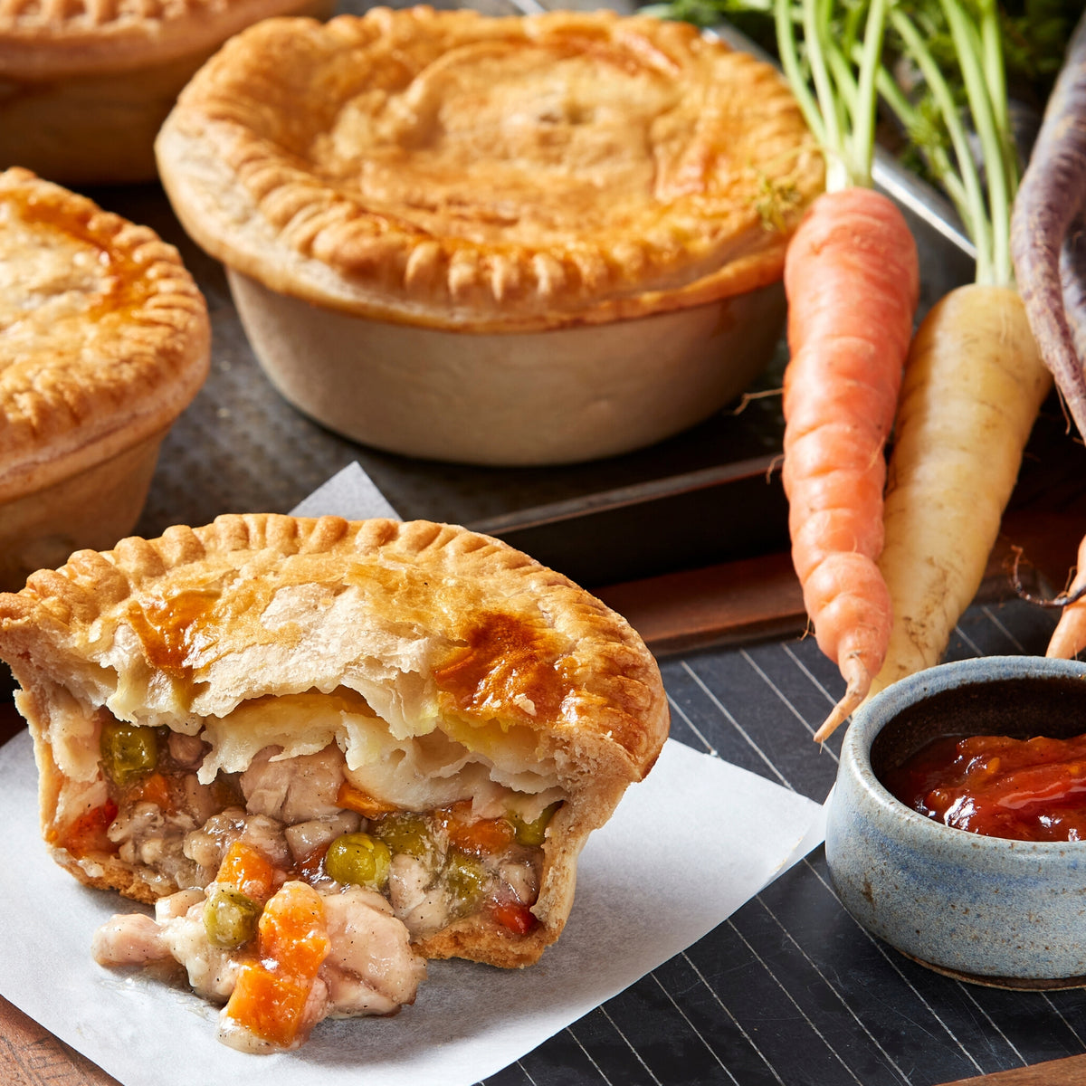 Buy Pies Online (4 pack) - Chicken & Veg Pies | – Glenroy Bakery